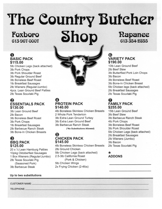 The Country Butcher - Napanee